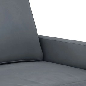 Petromila 3dílná sedací souprava s poduškami tmavě šedá samet