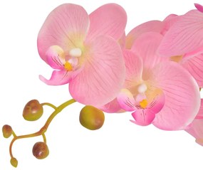 vidaXL Umělá rostlina orchidej s květináčem 75 cm růžová