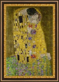 TREFL Art Frame Puzzle Polibek / 500 dílků / s rámem / 31,5 × 47 cm