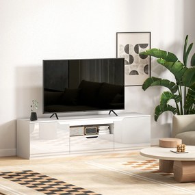 HOMCOM Televizní Skříňka s 2 Dveřmi, Zásuvkou, 160 cm Dlouhá Televizní Stojan pro Televize do 65 Palců, Televizní Stol z Kabelovou Správou pro Obývac…