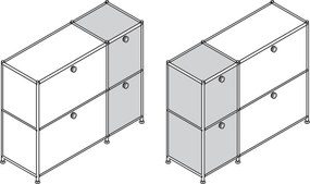 Tchibo - Kovová odkládací skříňka »Cn3« se 4 výklopnými dvířky
