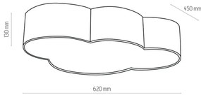 Brilagi - Dětské stropní svítidlo NIMBUS 4xE27/15W/230V 46x63 cm růžová