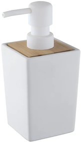 BISK Erga Pure, dávkovač mýdla na postavení, bílá matně-hnědá, ERG-06575