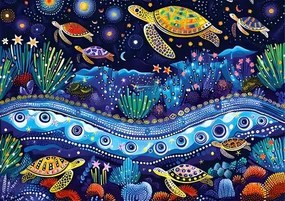 YAZZ Puzzle Želvy / 1000 dílků / 68 x 48 cm
