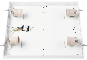 Stropní svítidlo NATURAL SQUARE 4xE27/15W/230V 39x39 cm borovice/černá