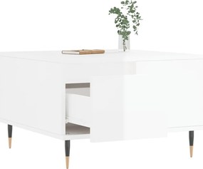 vidaXL Konferenční stolek 55x55x36,5 cm kompozitní dřevo [830750] Barva: bílá s vysokým leskem