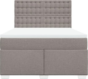Box spring postel s matrací taupe 160x200 cm textil 3292857