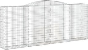 Klenuté gabionové koše 8 ks 400x50x160/180cm pozinkované železo 3147041