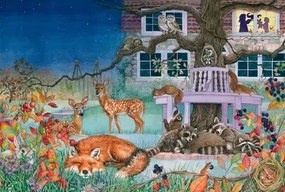 SCHMIDT Puzzle Noční návštěva / 100 dílků / 36,1 × 24,3 cm