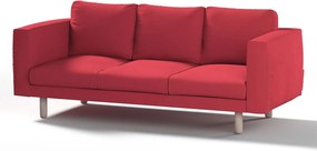 Potah na pohovku IKEA Norsborg 3-místná barva červená látka pletený vzor