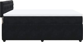 Box spring postel s matrací černá 140 x 190 cm samet 3290042