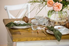 ARTEN Rustikální jídelní stůl POPRAD MES01B - borovice (bílý vosk) ROZMĚR: (š/h/v) 80 x 80 x 76 cm