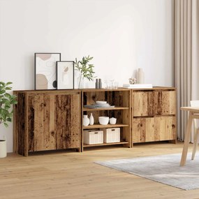 Servírovací skříň 3 ks Staré dřevo 70 x 41 x 75 cm 3393156