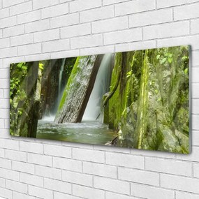 akrylový obraz Vodopád Příroda 125x50 cm