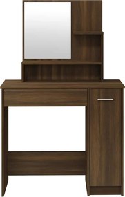 Toaletní stolek sada hnědý dub 86,5 x 35 x 136 cm 3114154