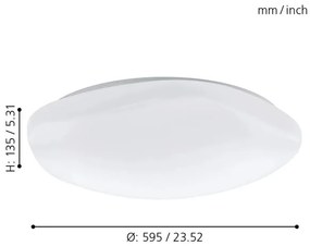 Eglo 33272 - LED RGBW Stmívatelné stropní svítidlo TOTARI-C LED/34W/230V + DO