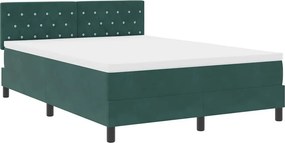 Postel s boxspringem s matrací Tmavě zelená 140 x 190 cm samet 3339107