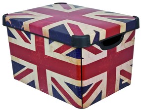 Dekorativní úložný box Curver L BRITISH FLAG - 04711-D99
