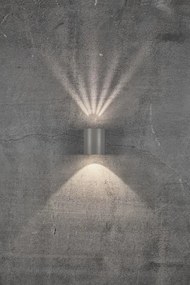 NOR 49701010 Venkovní nástěnné svítidlo Canto 2 2x6W LED šedá čirá - NORDLUX