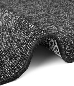 NORTHRUGS, Kusový koberec Duet Kona 106248 Black/White - na ven i na doma, 200x290, černobílá, chodba / předsíň