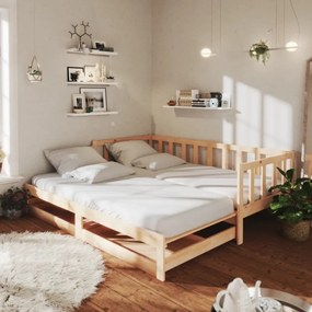Výsuvná denní postel 2 × (90 x 200 cm) masivní borové dřevo,  3083704 HangarStore.cz
