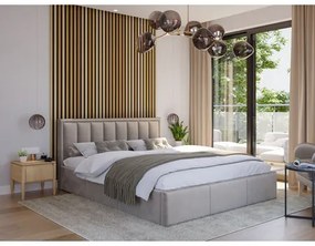 Čalouněná postel MOON rozměr 140x200 cm Tmavě zelená