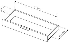 LOVI c | toaletka 1S | 120 cm | dub cremona