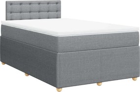 Box spring postel s matrací světle šedá 120x190 cm textil 3287409