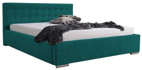 Eka Čalouněná postel Anastasia - Fresh 120x200 cm Barva látky - Fresh: Světlá béžová (02), Úložný prostor: S kovovým rámem úložného prostoru