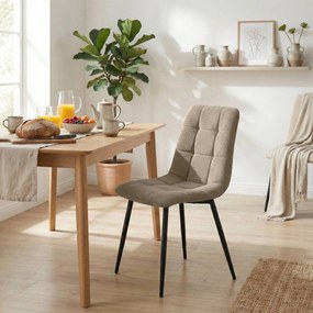 Sada 2 jídelních židlí Antibes manšestr – taupe