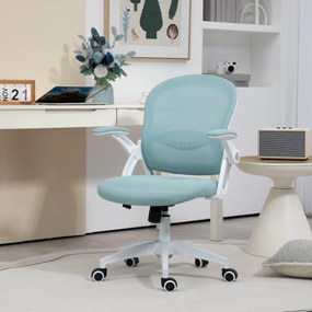 Ergonomická kancelářská židle Vinsetto s síťovaným opěradlem a polstrovaným sedákem, výškově nastavitelná, 65,5x61,5x88-97,5cm, modrá