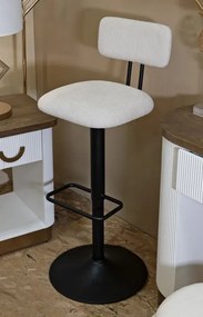 Sada 2 ks otočných barových židlí Light bílá
