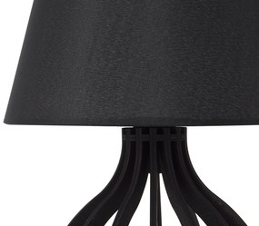 Černá dřevěná stolní lampa AGUEDA Beliani