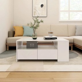 vidaXL Konferenční stolek 102x55x42 cm kompozitní dřevo [810918] Barva: Bílá