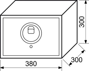 Ocelový sejf s elektronickým zámkem na otisk prstu RS.30R.FIN