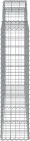 Klenuté gabionové koše 14ks 200x30x120/140cm pozinkované železo 3146143