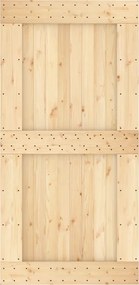 vidaXL Posuvné dveře s kováním 100 x 210 cm masivní borové dřevo [3202997]