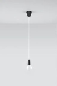 Lustr SOLLUX Diego 1 E27 1x60W bez zdroje SL.0572 černá