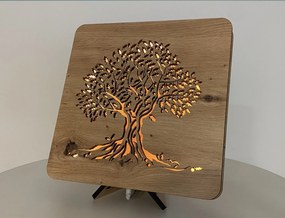 Li-Go "Dub" lampa 31x31 cm provedení povrchu: ořech