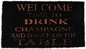 La finesse Rohožka Drink champagne 40x70 cm, černá barva, bílá barva, plast