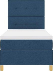 Postel s boxspringem s čelo Modrá 80 x 200 cm textil 3339580