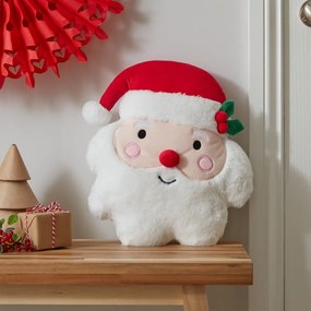 Plyšový dekorační polštář s vánočním motivem 38x32 cm Christmas Santa – Catherine Lansfield
