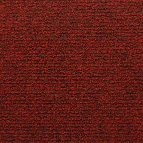 Schodové rohože samolepicí 15 ks 65 x 21 x 4 cm bordó červená s obdélníkovým okrajem 134565