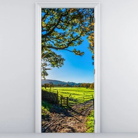 Fototapeta na dveře - Výhled na pole (95x205cm)