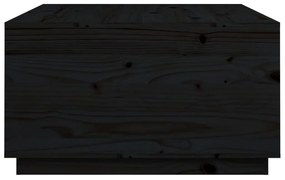 Konferenční stolek černý 80x80x45 cm masivní borové dřevo - Default Title