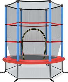Costway Zahradní trampolína Ø165 cm s ochrannou sítí trampolína do 135 KG pružná