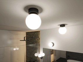 Paulmann 71072 Gove, koupelnové stropní svítidlo LED 9W 3000K, černá, průměr 17cm, IP44