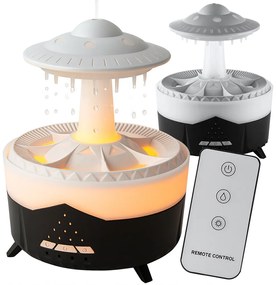 Verk Group Vlhčič vzduchu, diffuzér vůně, led lampa ve tvaru ufo s dálkovým ovládáním