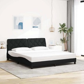 Rám postele bez matrace černý 180 x 200 cm textil 3310617