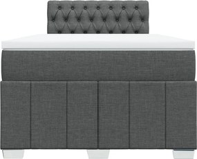 Box spring postel s matrací tmavě šedá 120x190 cm textil 3287015